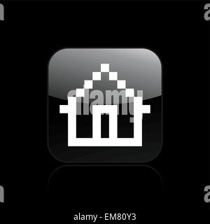 Vector illustration of single isolated pixel computer icon Stock Vector ...