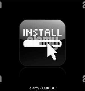 Vector illustration of single isolated install icon Stock Vector Image ...