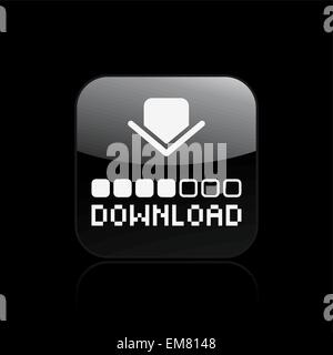 Vector illustration of single isolated download icon Stock Photo - Alamy