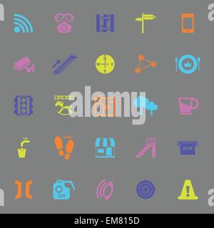 Pathway related icons on gray background, stock vector Stock Vector ...