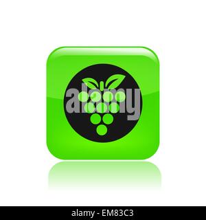 Vector illustration of single isolated grape icon Stock Vector Image ...