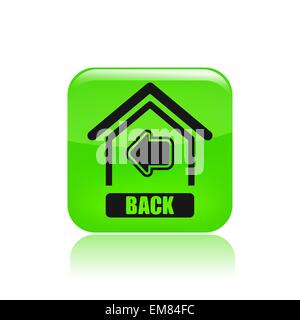Vector illustration of single isolated back button icon Stock Vector ...