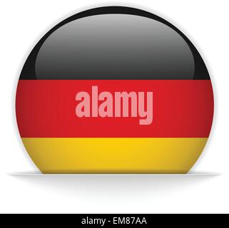 germany national flag Circle button Icon. Simple flag, official colors ...