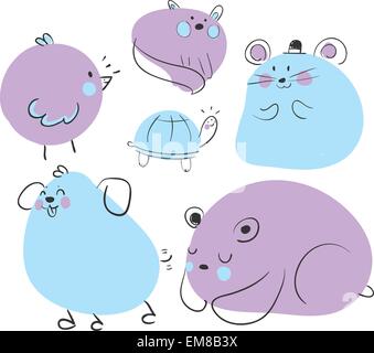 Hand drawn lines cartoon bear. Doodle seamless pattern for kids ...