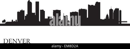 Denver city skyline silhouette background Stock Vector Image & Art - Alamy