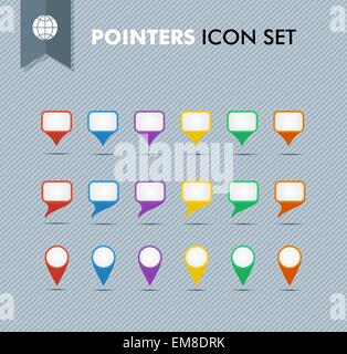 [EPS10] colorful flat icon set 7 with rounded rectangle frame for web ...