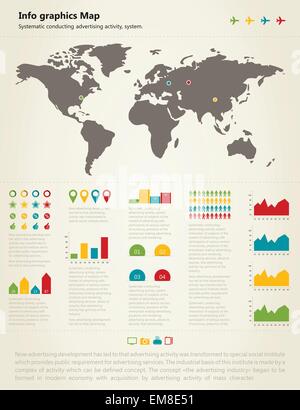 world map info graphic Stock Vector Image & Art - Alamy