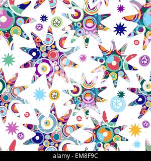 Christmas seamless pattern with christmas stars polka dots and ...