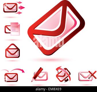 message, email icons Stock Vector Image & Art - Alamy