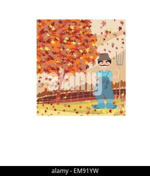 smiling redneck in Autumn landscape Stock Vector Image & Art - Alamy