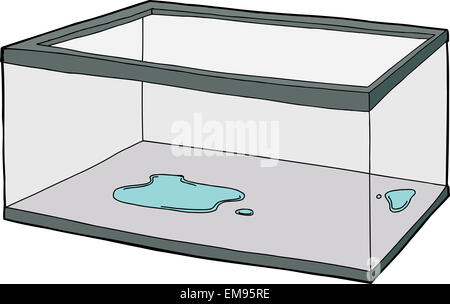 Single hand drawn empty fish tank cartoon over white Stock Photo - Alamy