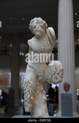 Marble statue of Pan, Imperial, 1st century A.D., Roman, Marble, H. 26 ...