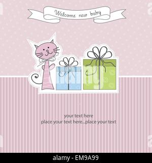 Birthday announcement card Stock Vector Image & Art - Alamy