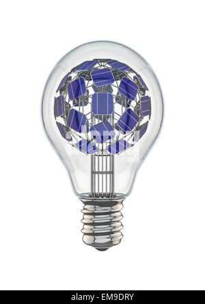 3d Lightbulb with solar panel inside Stock Photo - Alamy