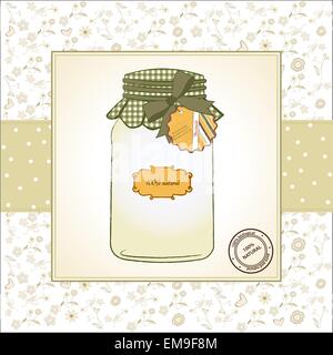 pure biological food jar Stock Vector Image & Art - Alamy