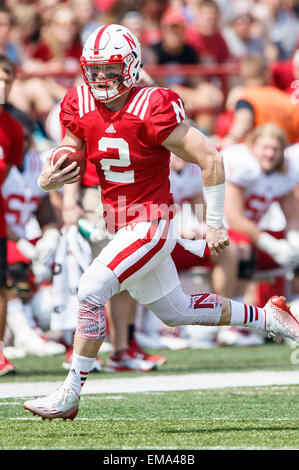 Lincoln, NE. USA. 11th Apr, 2015. Nebraska quarterback Zack Darlington ...