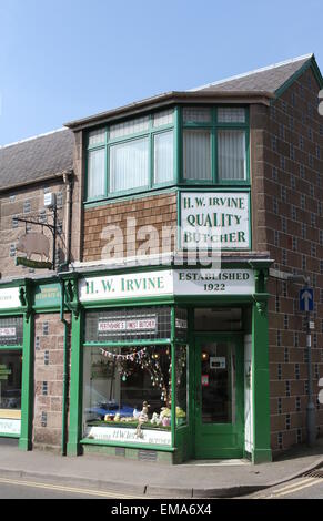 Exterior of HW Irvine Butcher Blairgowrie Scotland April 2015 Stock ...