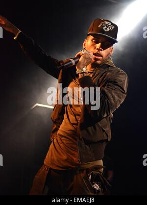 American rapper Kid Ink (nee Brian Todd Collins) performs at Vicar ...