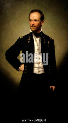 Union General William Tecumseh Sherman in Civil War uniform. Hand ...