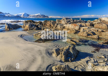 background, beach, cloudless, coast, coastal, cold, fjord, flow ...