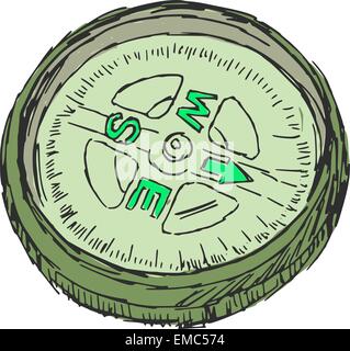 Compass cartoon illustration Stock Vector Image & Art - Alamy