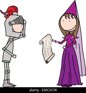 Knight and Princess Stock Photo: 186213633 - Alamy