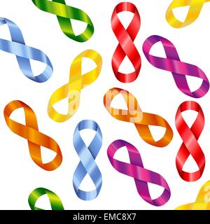 Infinity Sign Icon Seamless Pattern Vector Art Illustration Stock ...