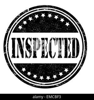inspected check mark. vector illustration isolated on white Stock ...
