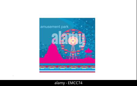 abstract card - amusement park illustration Stock Vector Image & Art ...