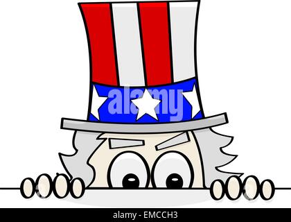 A cartoon illustration of Uncle Sam looking angry Stock Vector Image ...