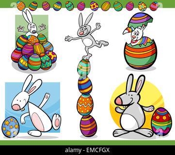 easter themes set cartoon illustration Stock Vector Image & Art - Alamy