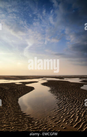 Sunset over Borth beach, Ceredigion, Wales, UK Stock Photo - Alamy