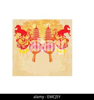 Mid-Autumn Festival for Chinese New Year - card Stock Vector Image ...