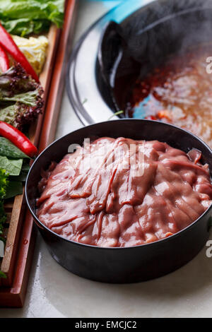 Pig kidneys, Chinese Hot pot dishes Stock Photo - Alamy