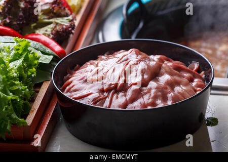 Pig kidneys, Chinese Hot pot dishes Stock Photo - Alamy