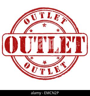 outlet stamp. outlet round sign. label on transparent background Stock ...