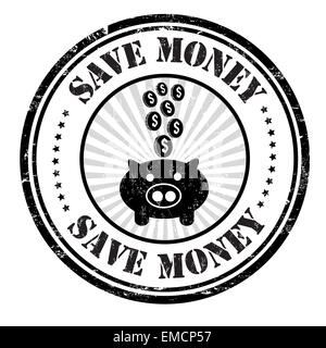 save money round stamp isolated on transparent background. save money ...