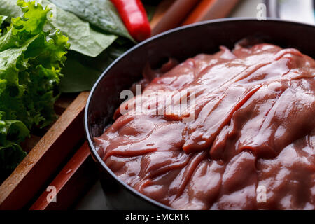 Pig kidneys, Chinese Hot pot dishes Stock Photo - Alamy