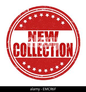New Collection Rubber Stamp. Red New Collection Rubber Grunge Stamp ...