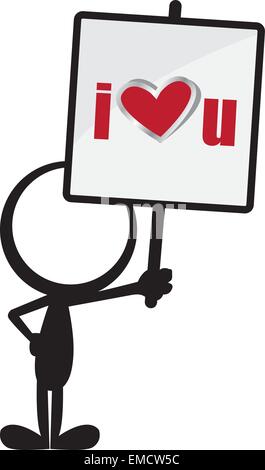 stickman blank signboard Stock Vector Image & Art - Alamy