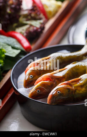 Fish, Chinese Hot pot dishes Stock Photo - Alamy