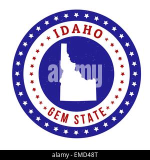 Vintage label with map of Idaho, vector Stock Vector Image & Art - Alamy