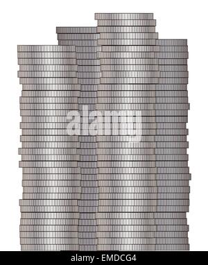 Illustration of the golden and silver coins Stock Vector Image & Art ...
