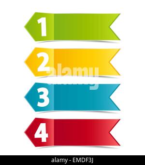 vector numbered arrows illustration Stock Vector Image & Art - Alamy