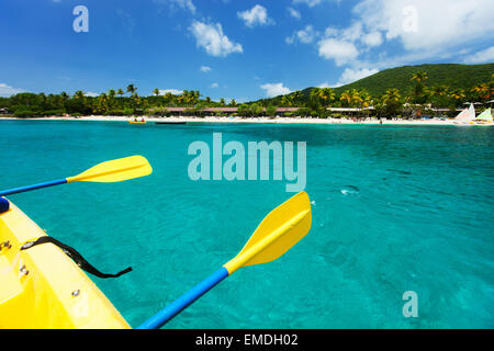 Kayaking at tropical ocean Stock Photo - Alamy