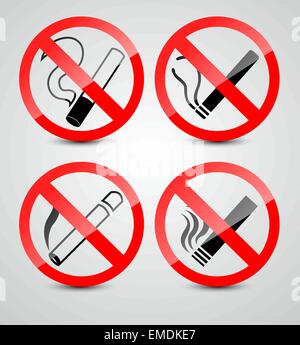 Black and white no smoking sign featuring a crossed-out cigarette icon, indicating areas where ...