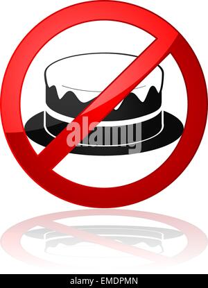 No Sweet Food, An Illustration of Forbidden or Prohibition Sign on ...