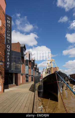 The Arctic Corsair ship on the RIver Hull in the Museum Quarter of Hull ...