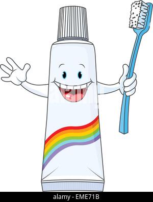 Dental care toothpaste cartoon isolated Stock Vector Image & Art - Alamy