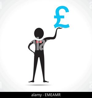 Isolated pound sterling symbol draw in white background financial icon ...